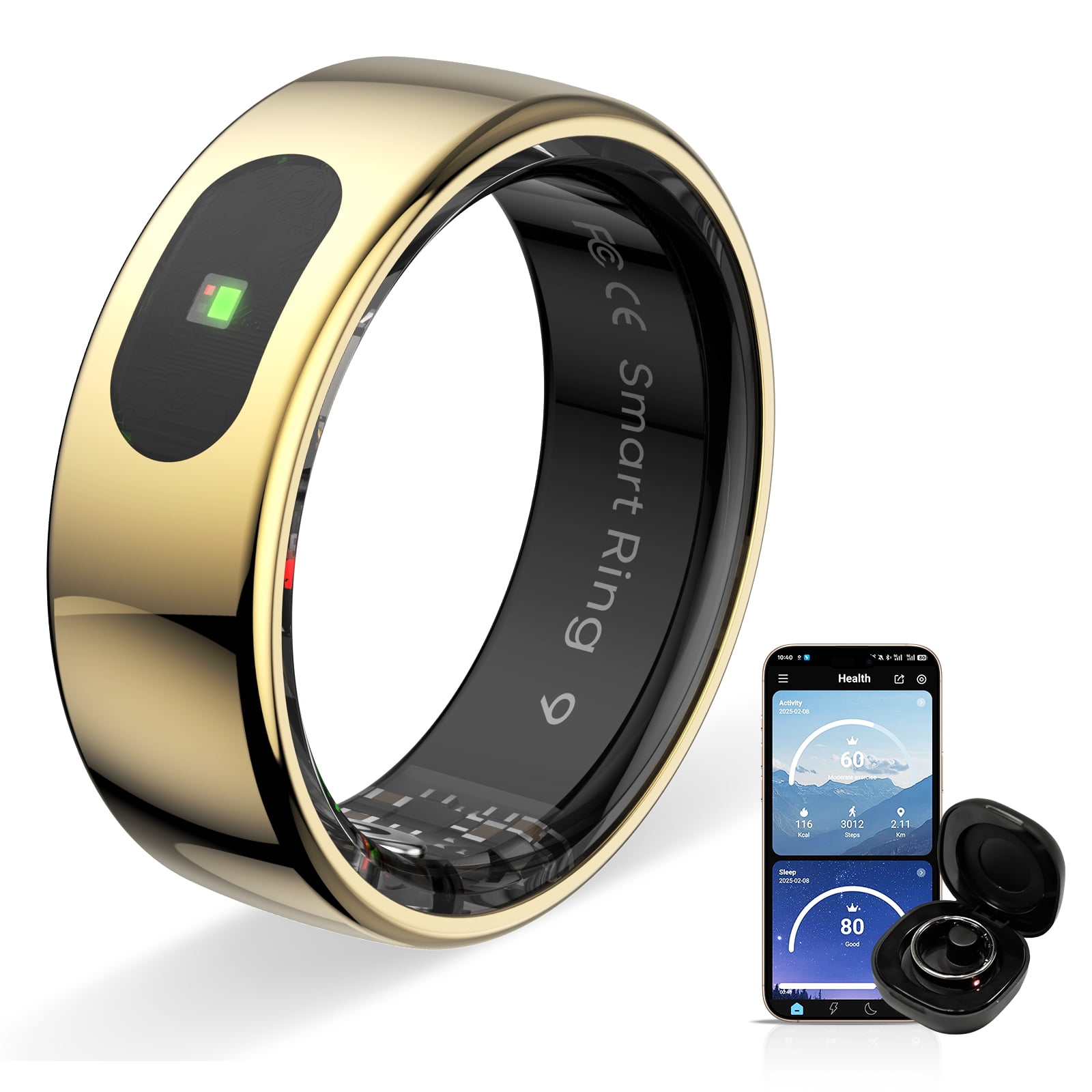 2025 New smart ring, touch screen smart ring, health fitness tracker ...
