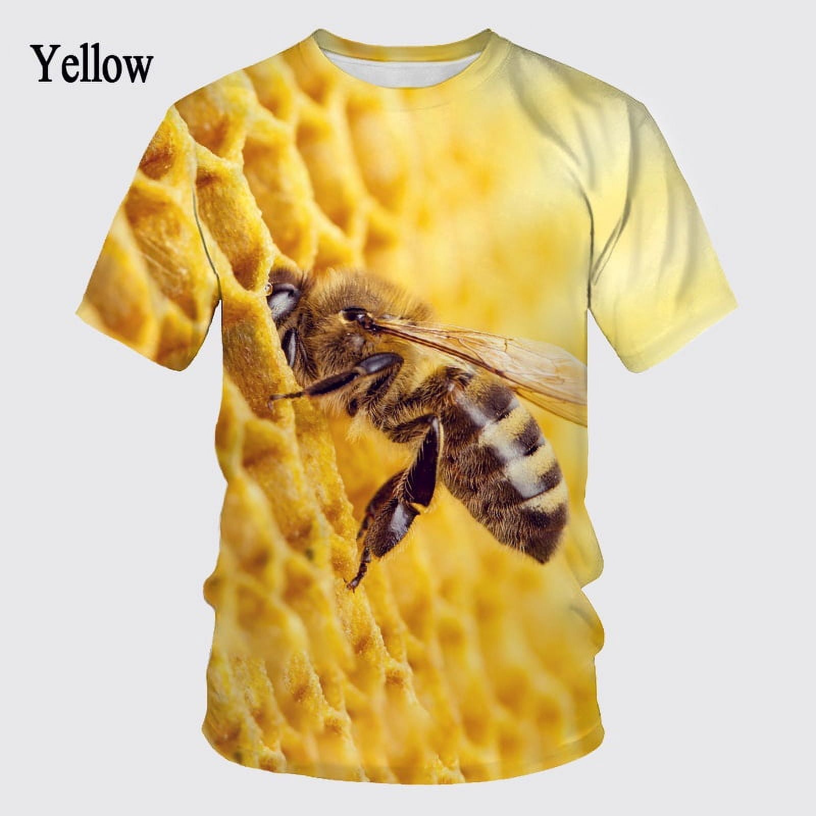 2025 Newest Bee 3D Printing T-shirt Fashion Novelty Animal Hy Bee Shirt ...