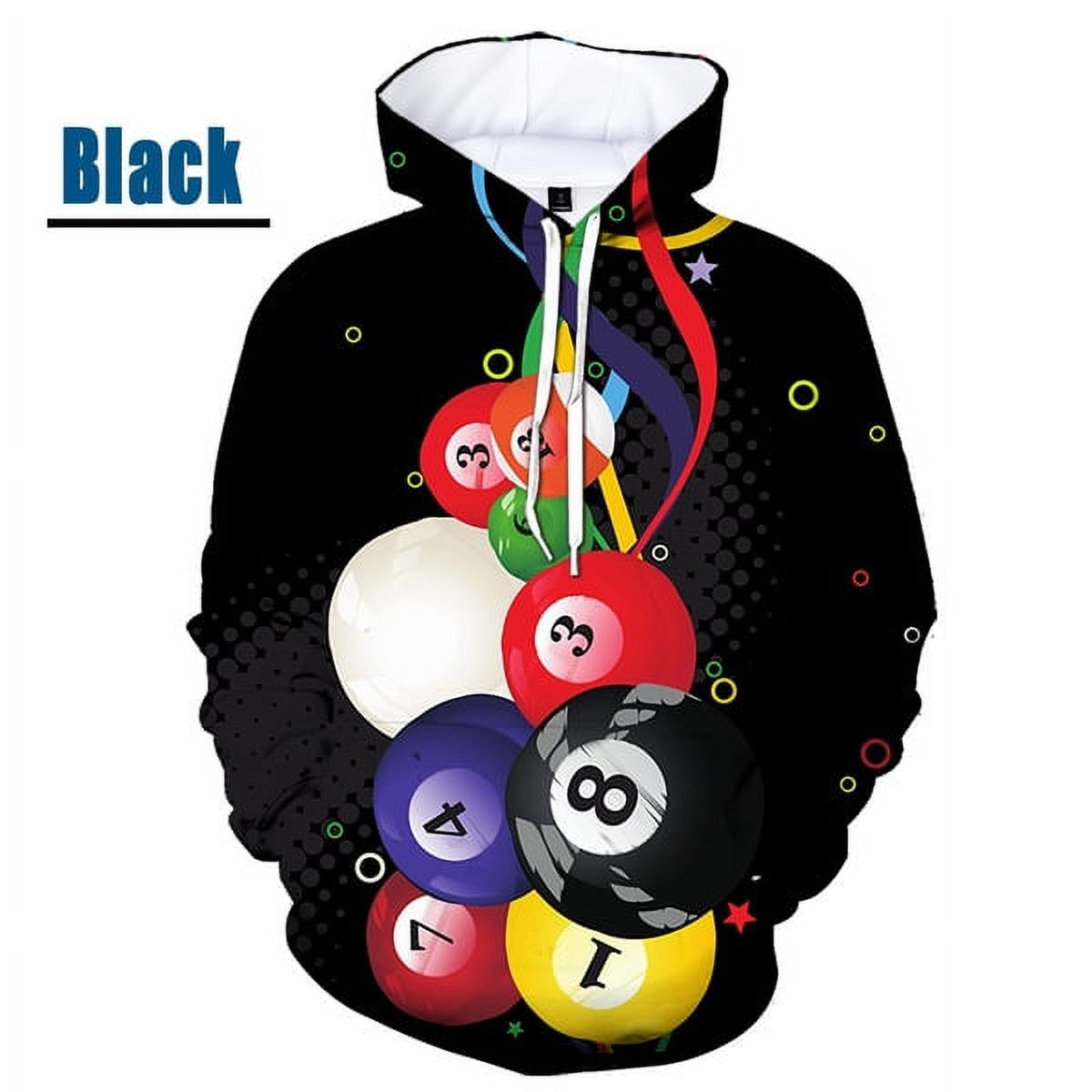 2025 Newest Fashion 3D Print Pool Balls Billiards Hoodies Unisex Long ...