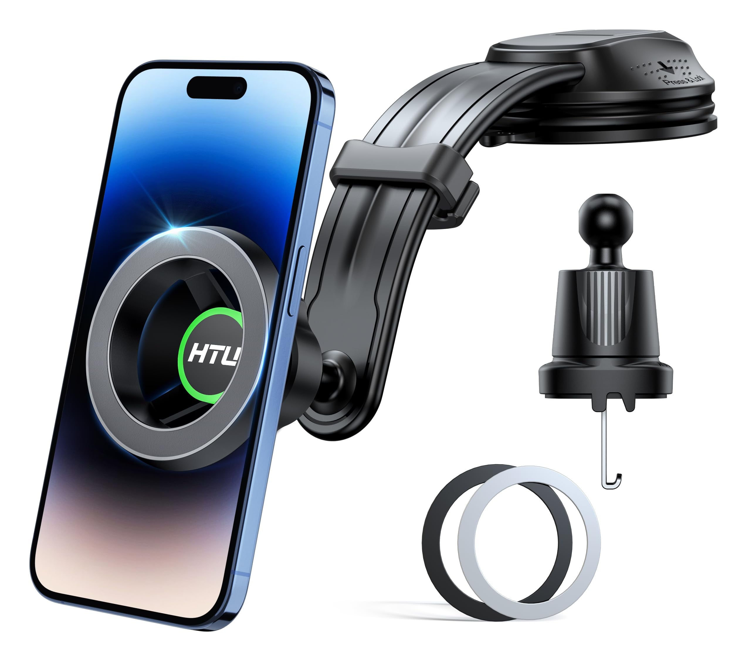 2025 Newest & Strongest for MagSafe Car Mount with Safety Certs】 5-in-1 ...