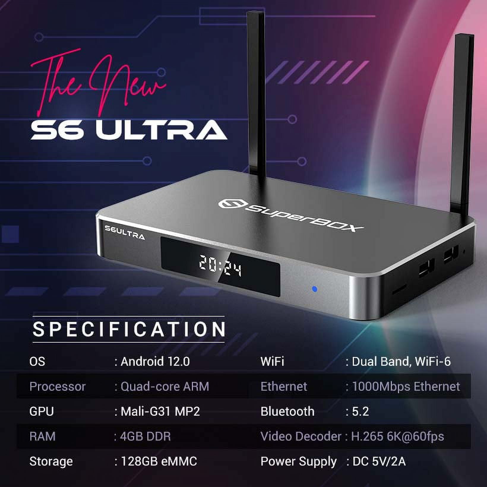2025 Newest SuperBox S6 Ultra,4G RAM+128G ROM,Time Shift Feature ...