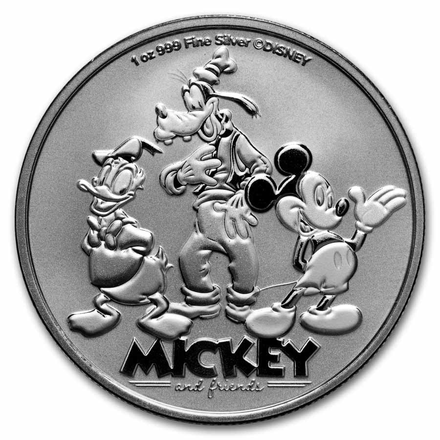 2025 Niue 1 oz Silver $2 Disney Mickey, Donald & Goofy BU - Walmart.com