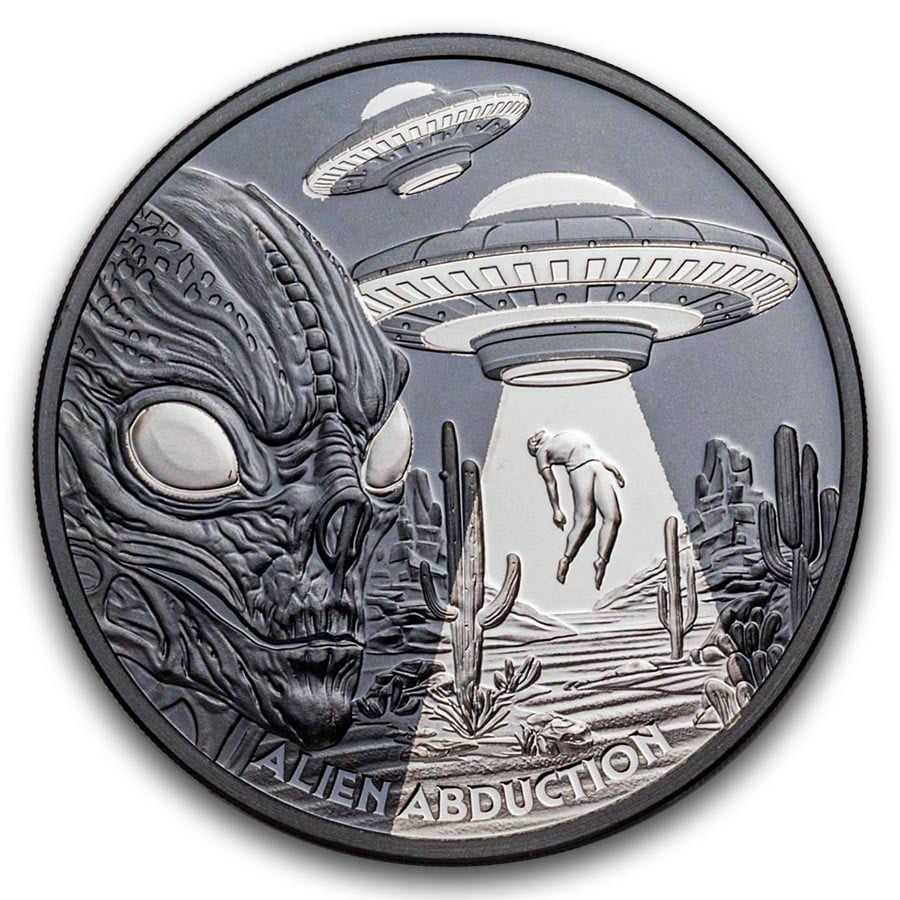2025 Niue 1 oz Silver Proof Alien Abduction (with Box & COA) - Walmart.com