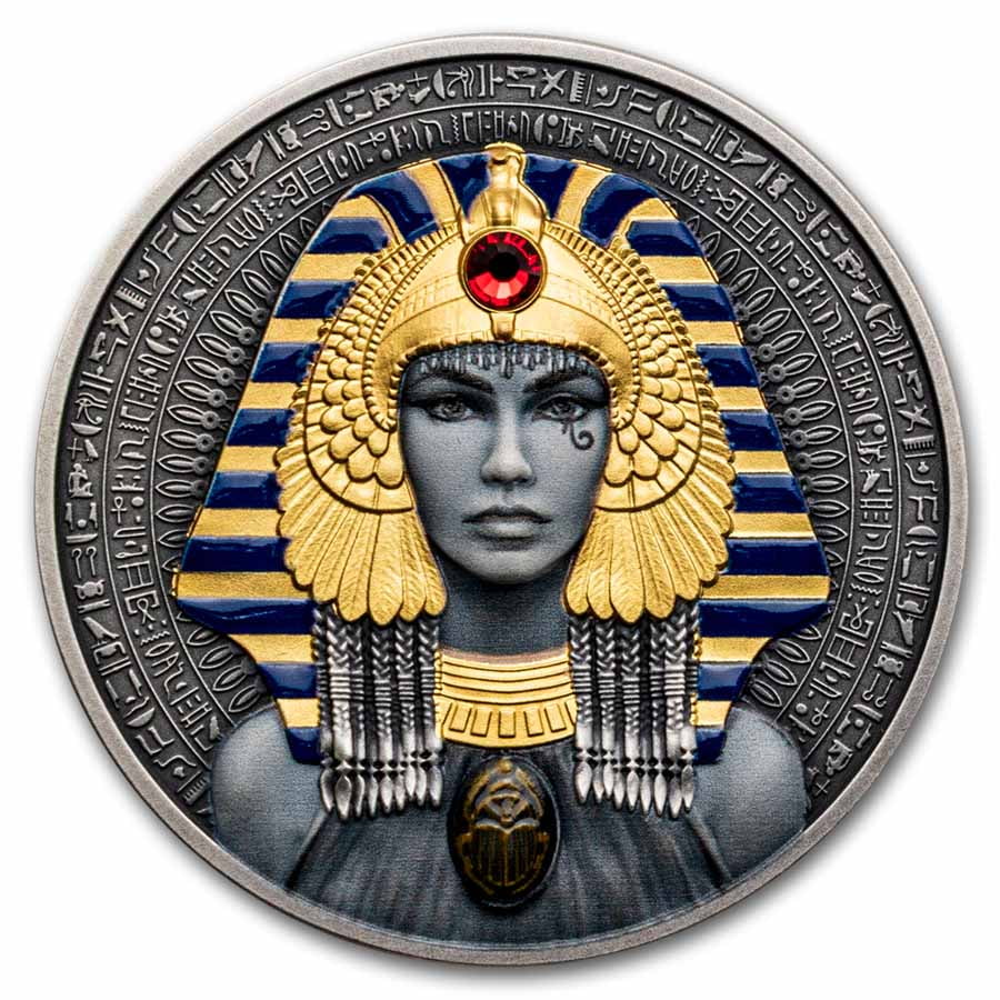 2025 Niue 2 oz Silver Antique Cleopatra (with Box & COA) - Walmart.com
