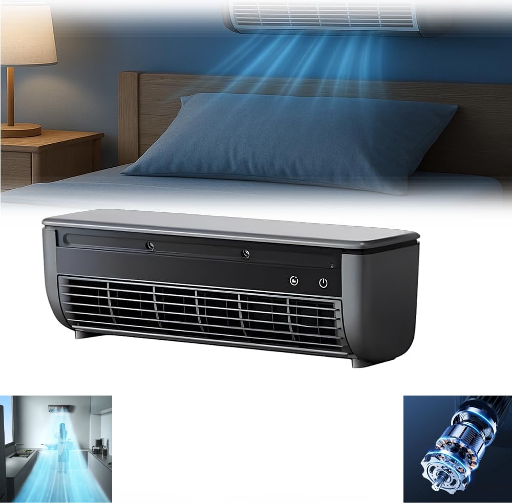 2025 No-Drill Wall-Mounted Portable Air Conditioner Fan – Wireless ...