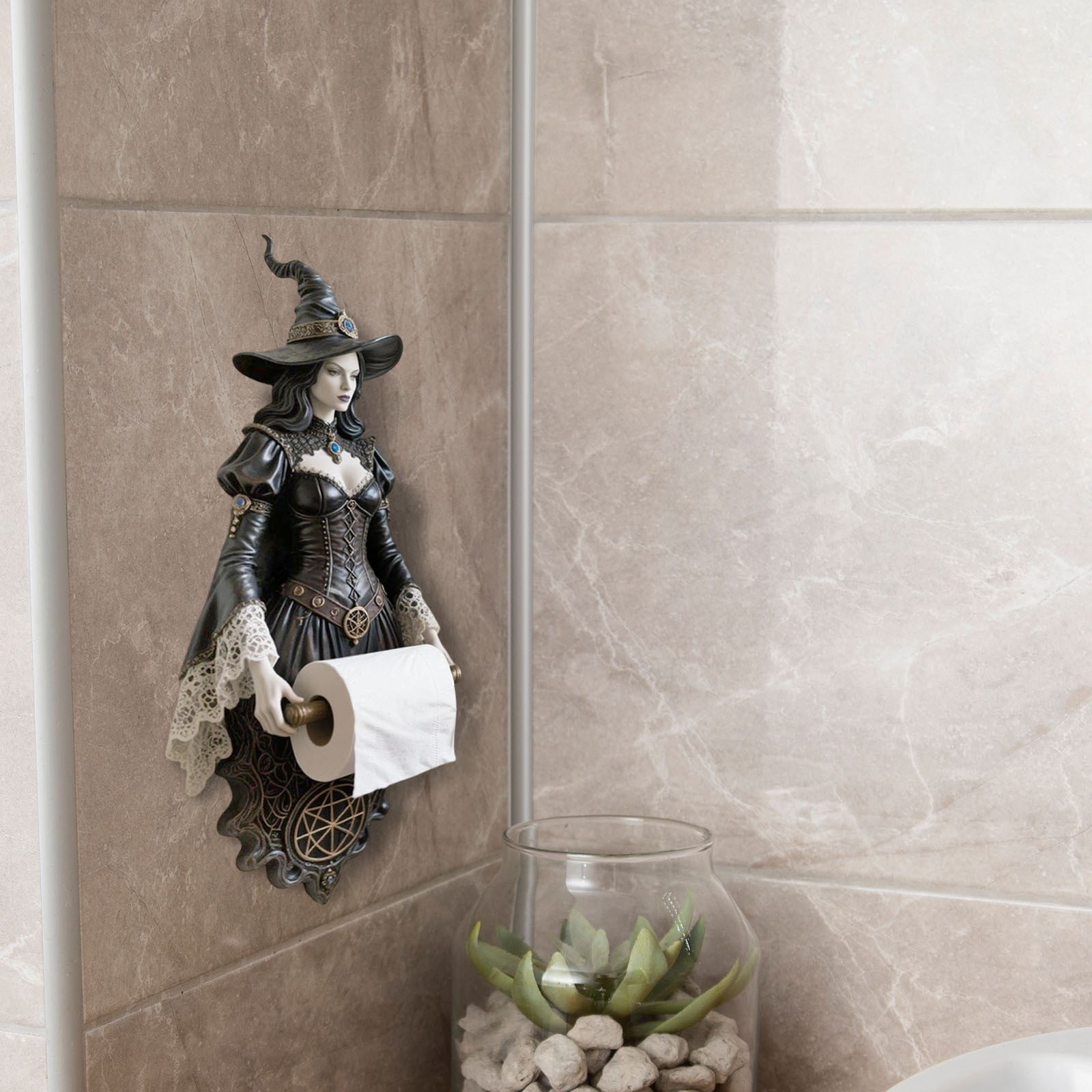 2025 Novelty Witch Toilet Paper Holder 6.7''- Witch Toilet Paper Holder ...