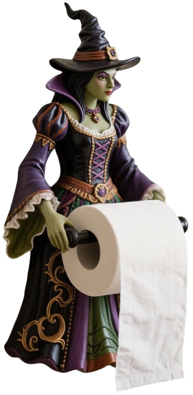 2025 Novelty Witch Toilet Paper Holder 6.7''- Witch Toilet Paper Holder ...