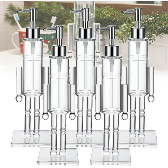 2025 Nutcracker Soap Dispenser | 5PC Acrylic Nutcracker Pump Bottle ...