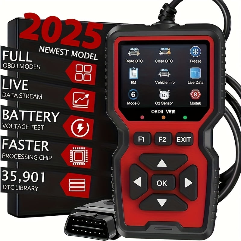 2025 OBD2 Scanner Car Diagnostic Tool - Read & Clear Fault Codes, Live ...