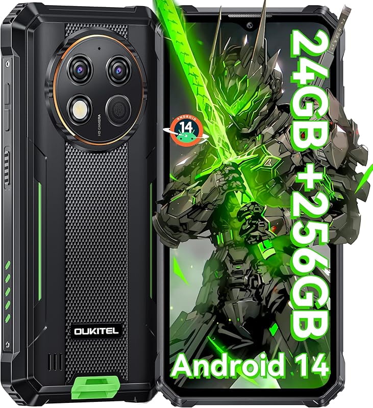 2025 OUKITEL G1 Rugged Smartphone Unlocked - 24+256GB/1TB Android 14 Rugged Cellphones, 6.52”HD ...