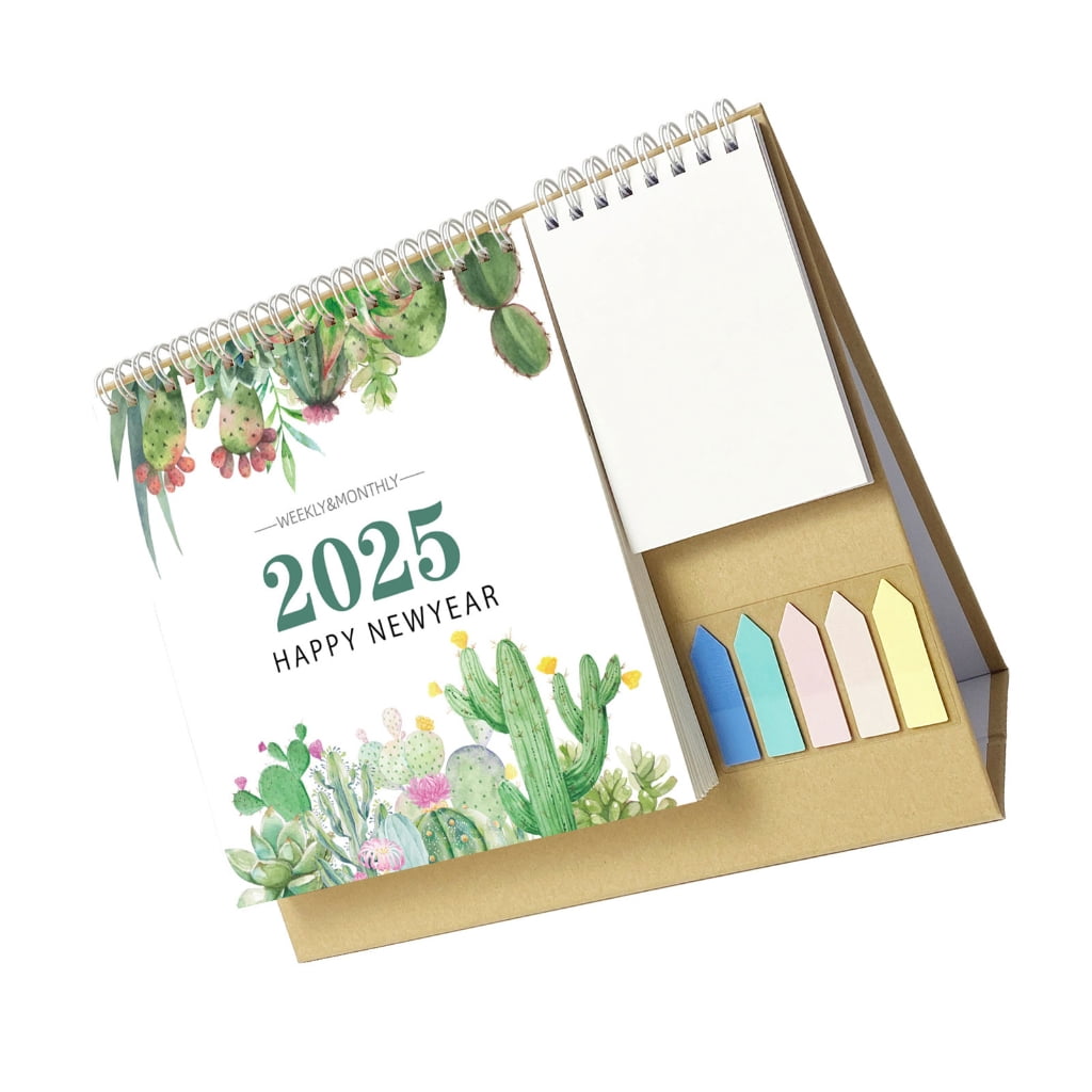 2025 Office Desk Calendar from 01/2025 to 12/2025 Twin-Coil Binding ...