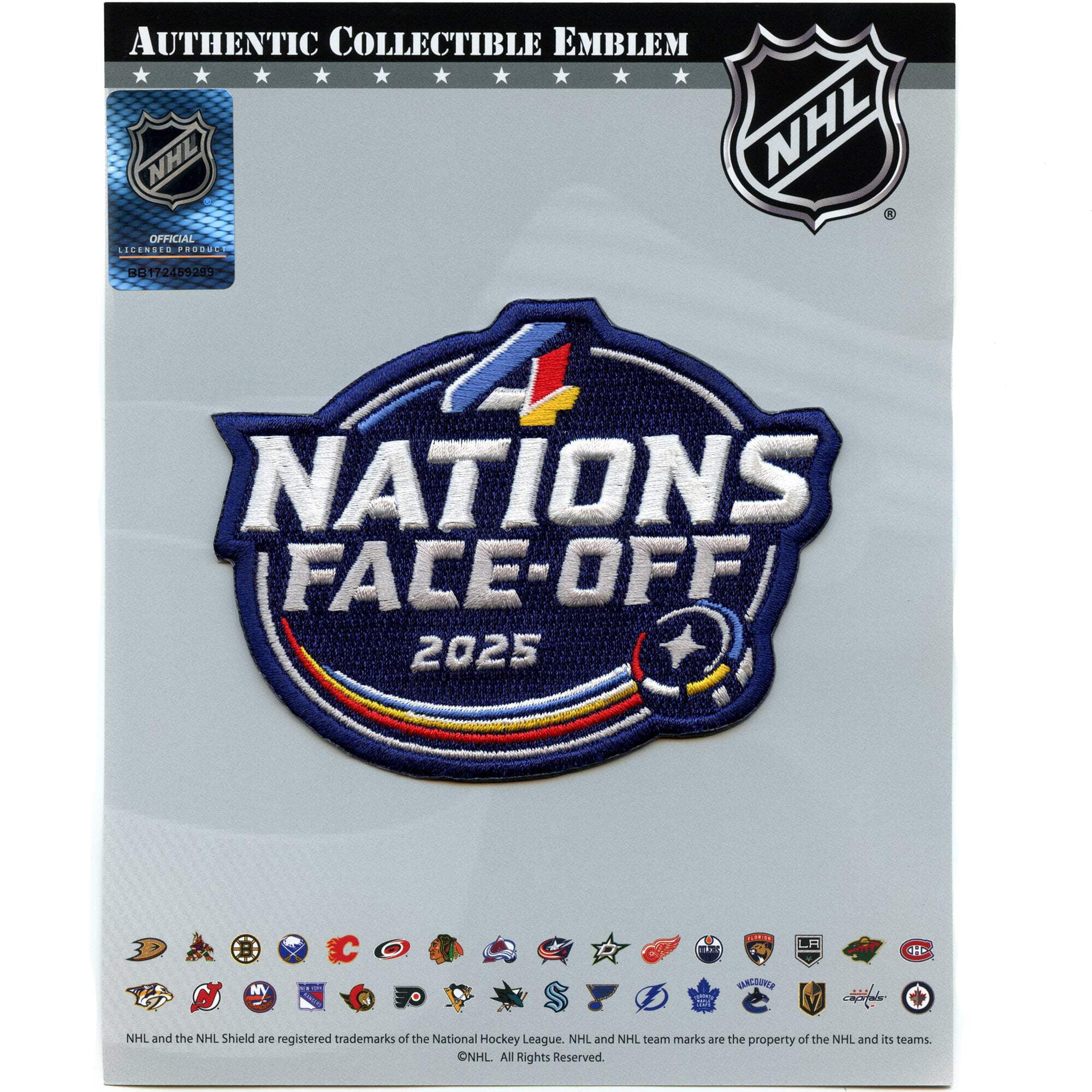 2025 Official NHL Four Nations Faceoff Jersey Patch All Star Game ...