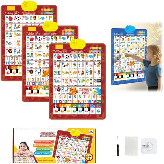 2025 Official Talking Wall Chart for Students – English & Spanish ...