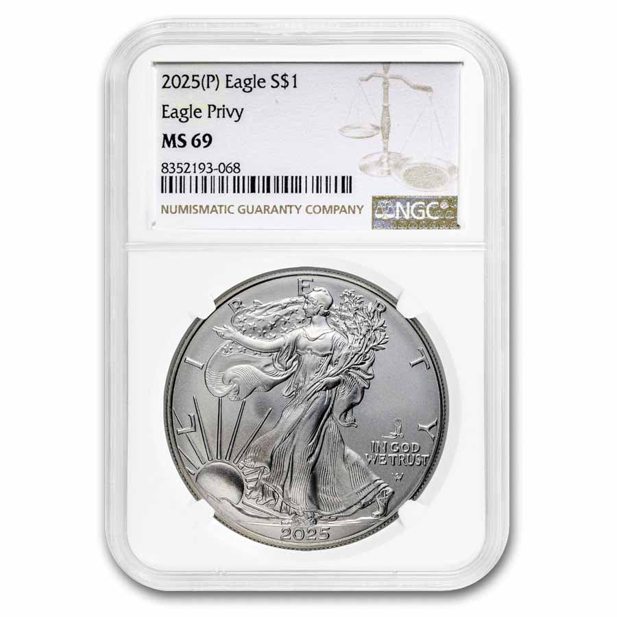 2025-(P) American Silver Eagle (Eagle Privy) MS-69 NGC - Walmart.com