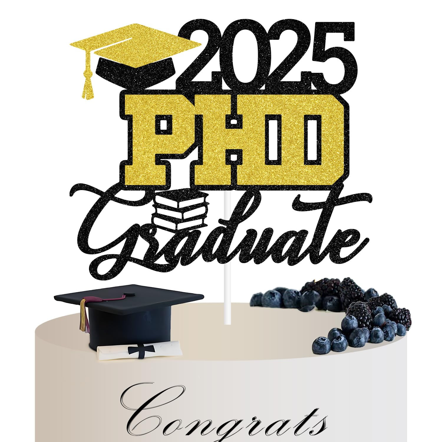 2025 PHD GraduateTRDN Cake Topper, Congrats PHD, PHD Graduation ...