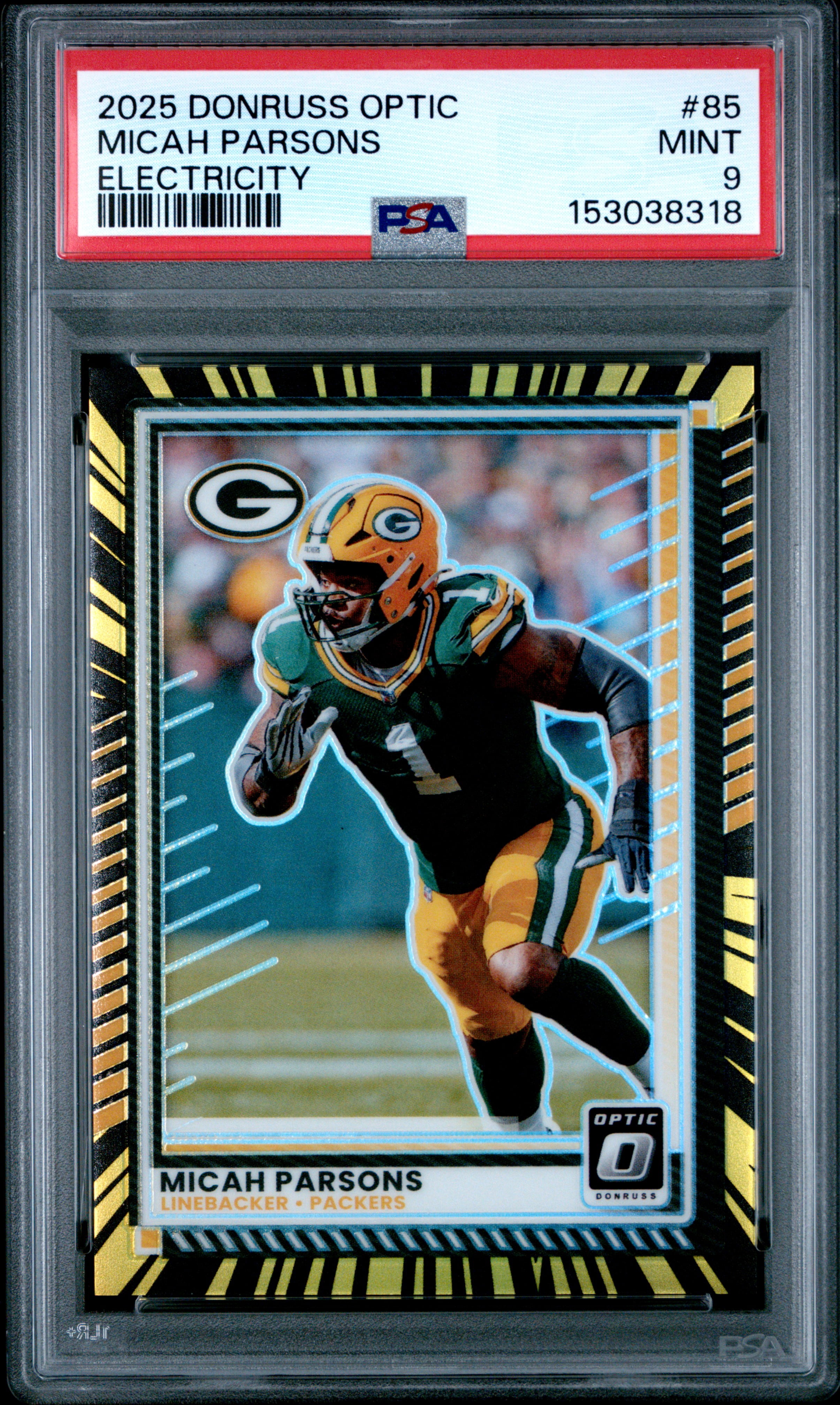 2025 Panini Donruss Optic Micah Parsons Electricity #85 PSA 9 - Walmart.com