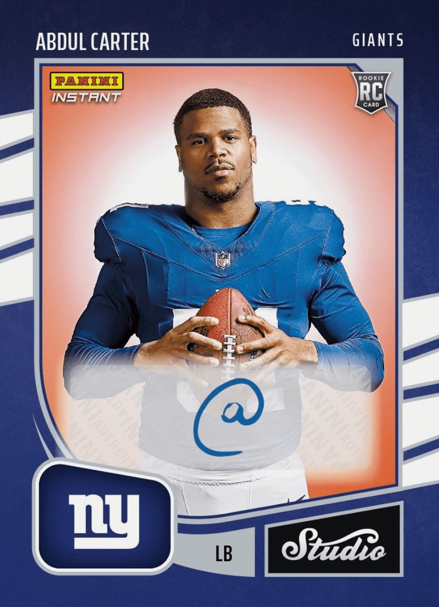 2025 Panini Instant NFL Abdul Carter #SR1 Studio Rookies Auto /99 New ...