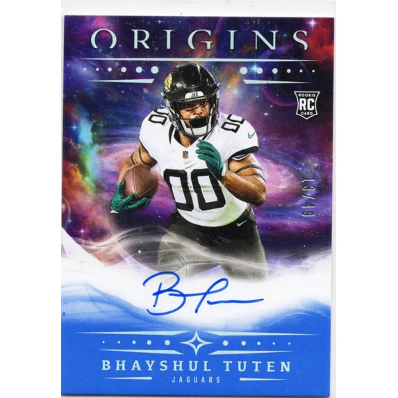 2025 Panini Origins Bhayshul Tuten #RABTU Blue Auto /49 Jacksonville ...
