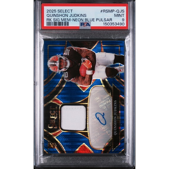 2025 Panini Select RPA Quinshon Judkins /45 Neon Blue Pulsar PSA 9 ...