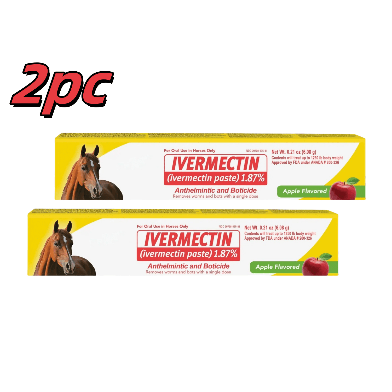 2025 Paste Dewormer6.08G/0.21Oz@ 1.87%-Horse Paste-Apple Flavored ...