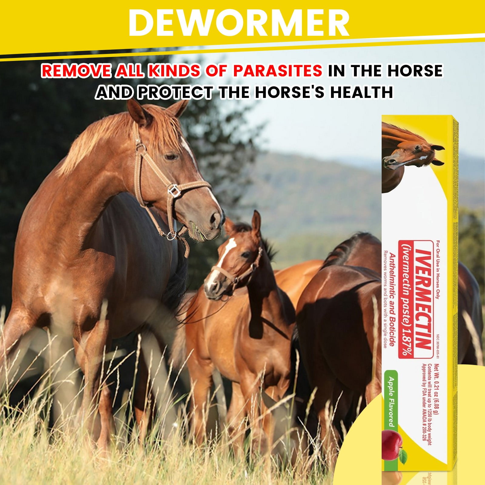 2025 Paste Paste for Horses 1.87% (0.21 Oz)，Apple Flavored Jam Paste ...