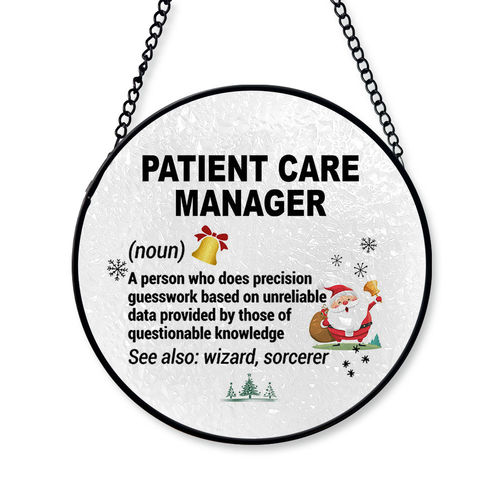 2025 Patient Care Manager Stained Glass Window Hanging Christmas 2025 ...