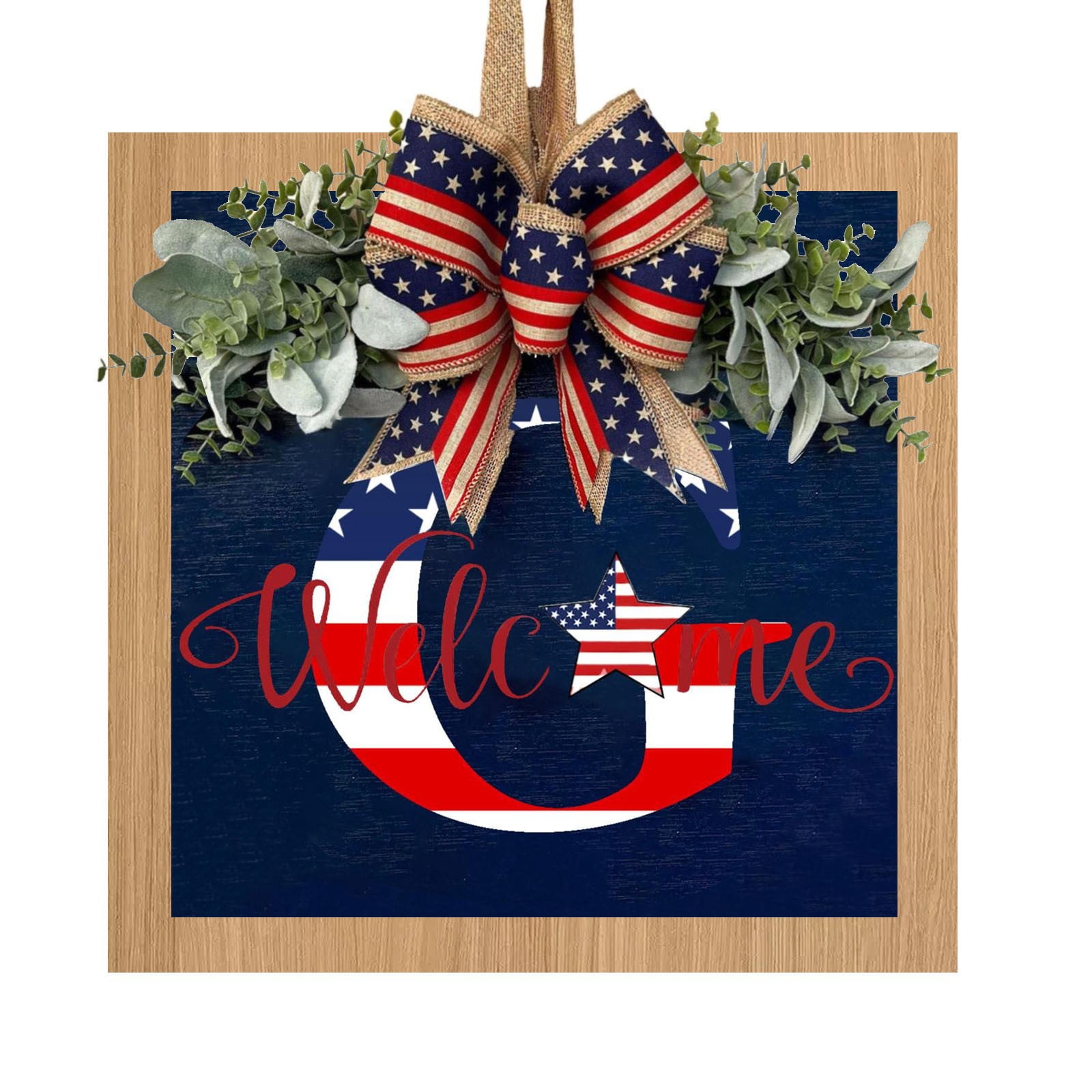 2025 Patriotic Independence Day Wreath Hand Crafted Memorial Day Door ...