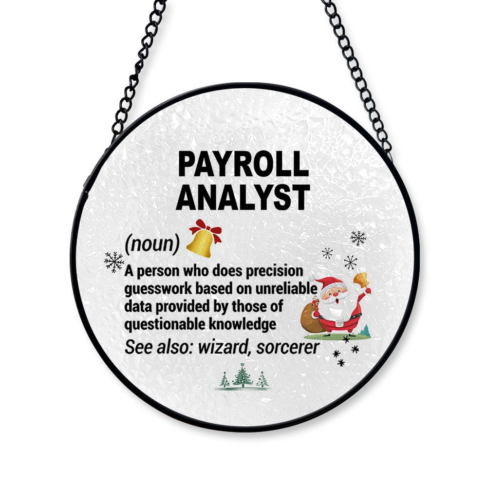2025 Payroll Analyst Stained Glass Window Hanging Christmas 2025 ...