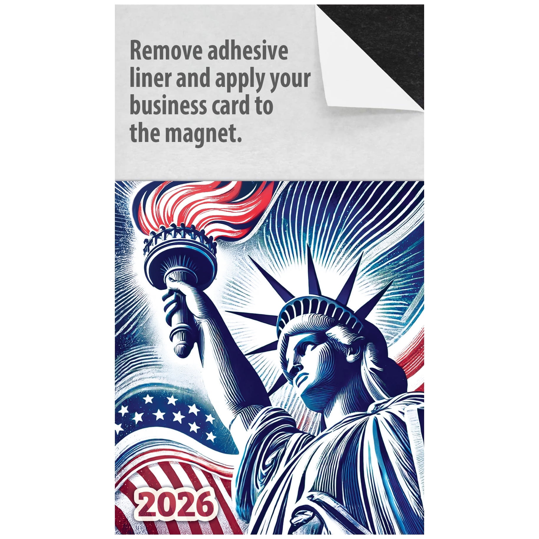 2026 Peel and Stick Magnetic Business Card Calendars, Box of 100 ...