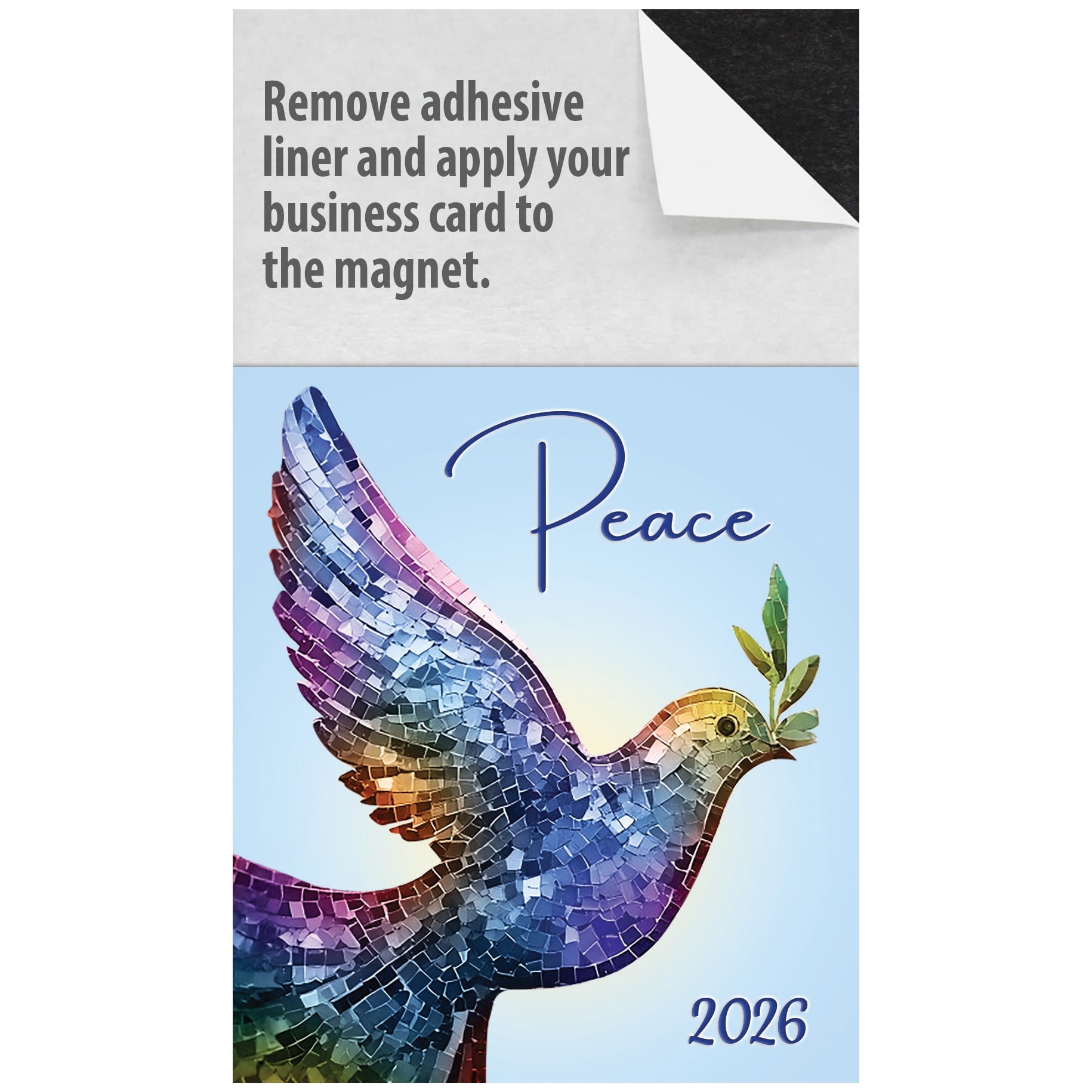 2026 Peel and Stick Magnetic Business Card Calendars, Box of 100 ...