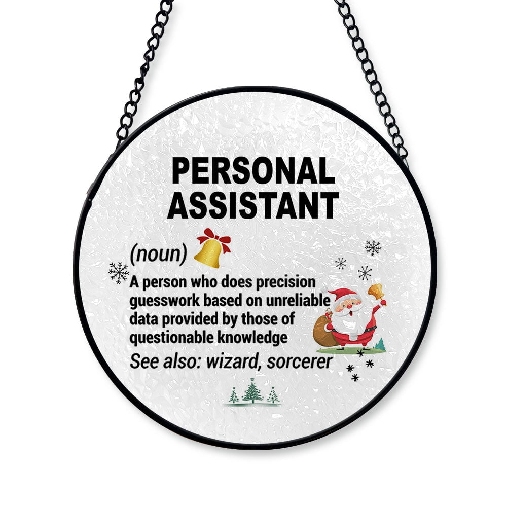 2025 Personal Assistant Stained Glass Window Hanging Christmas 2025 ...