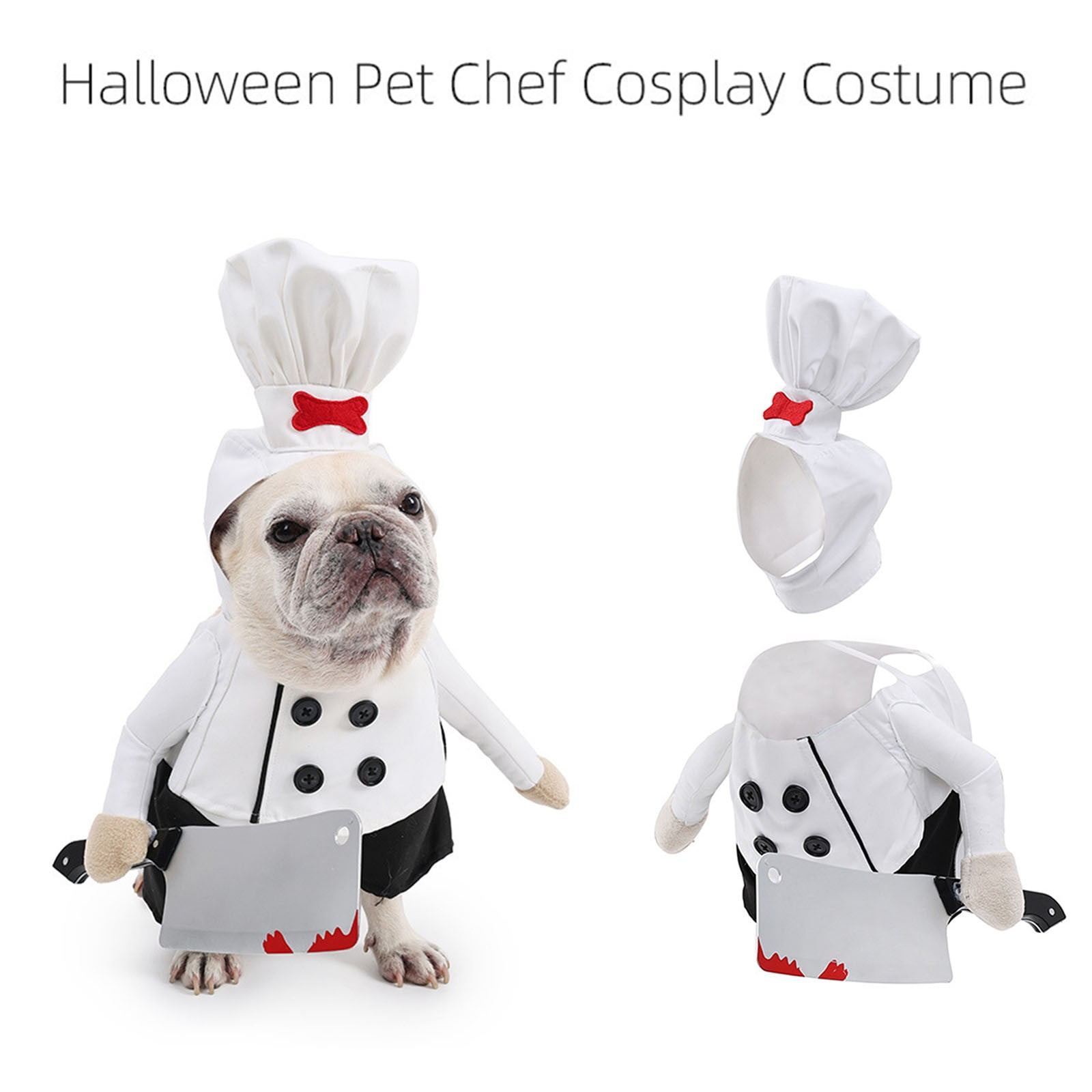 2025 Pet Chef Hat Costume Set - Halloween Dog Costume, Dog Chef Cosplay ...