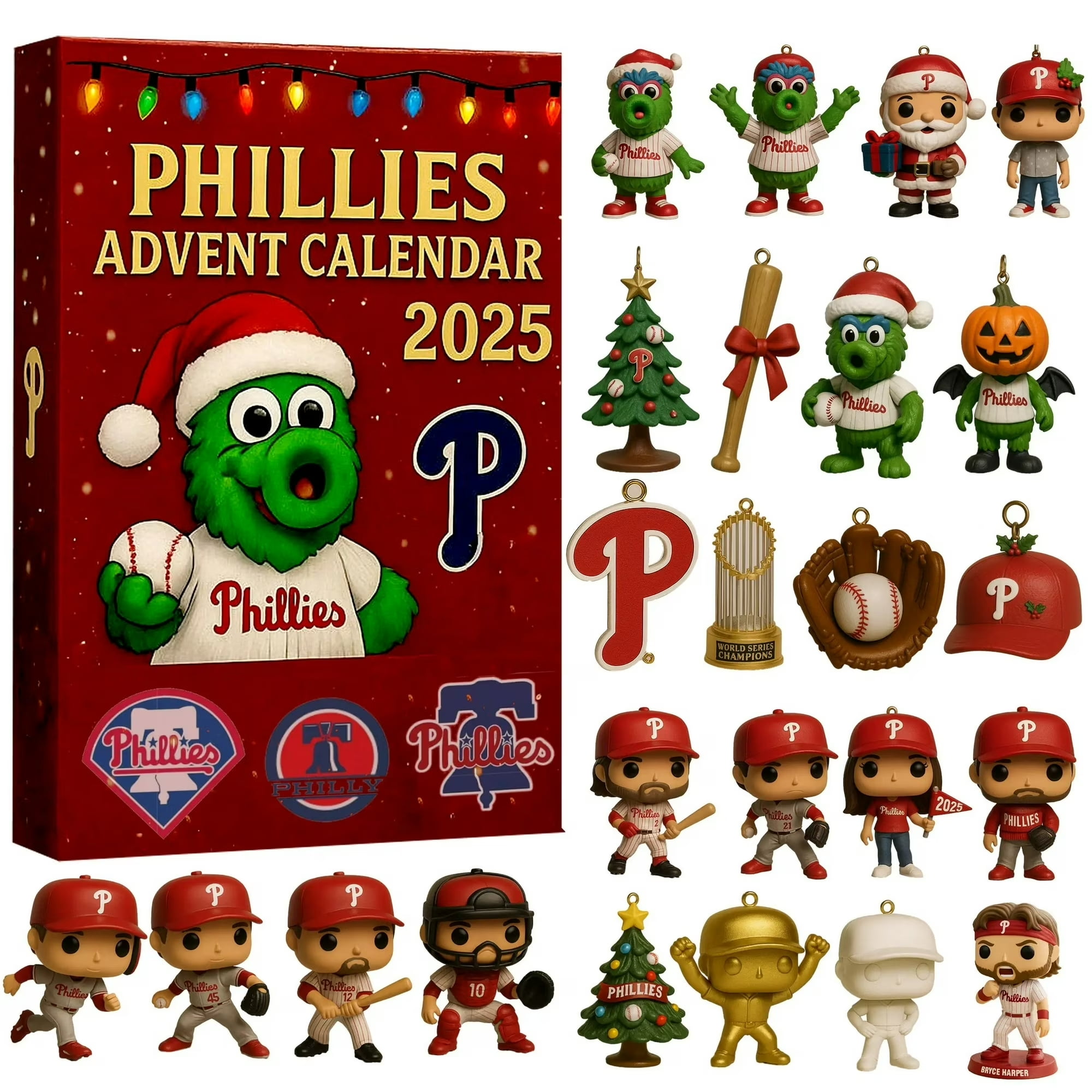 2025 PhiladelphiaPhillies Advent Calendar Blind Box, Baseball Countdown ...