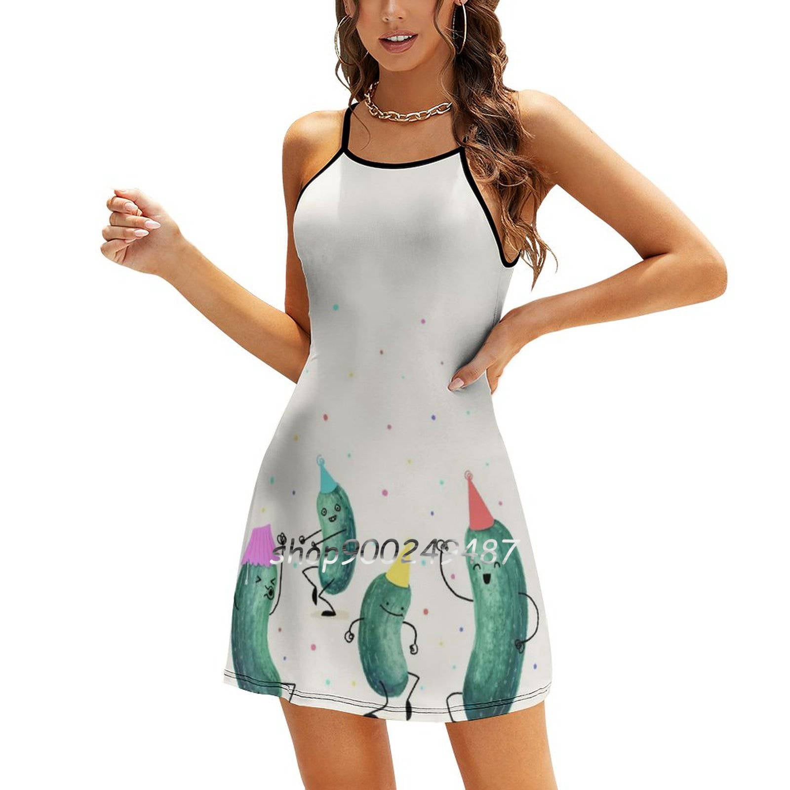 2025 Pickle Party! Square Neck Dress New Plus Size Elegant Women Waist ...