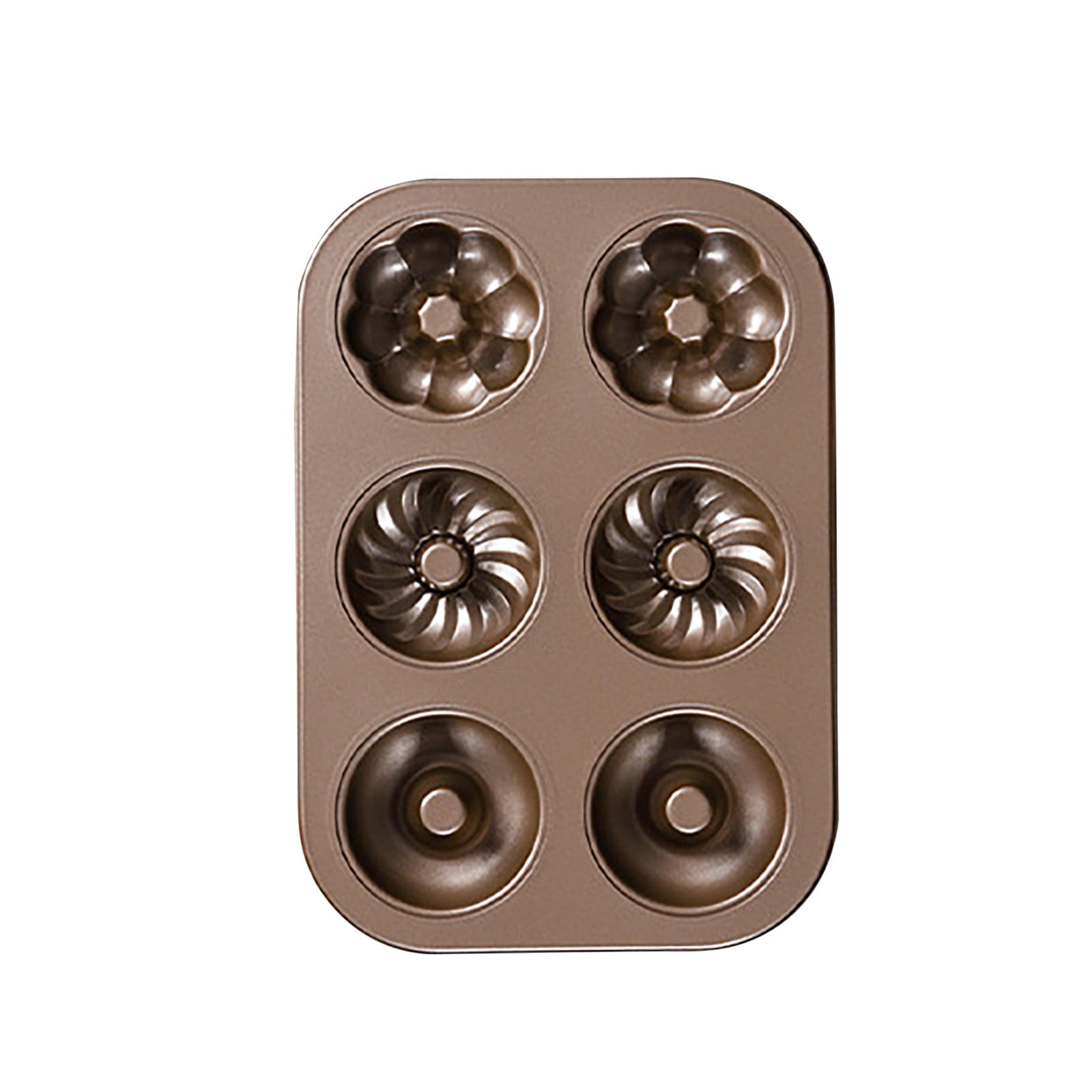 2025 Plan, Cake Mould, Kaireo 6-In-1 Donut Mold Non-Stick Round Muffin ...