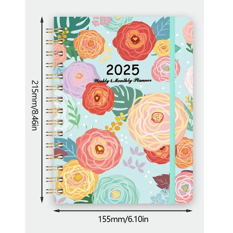 2025 Plan Calendar Diary Coil Notebook A5 Weekly Notebook Planners ...