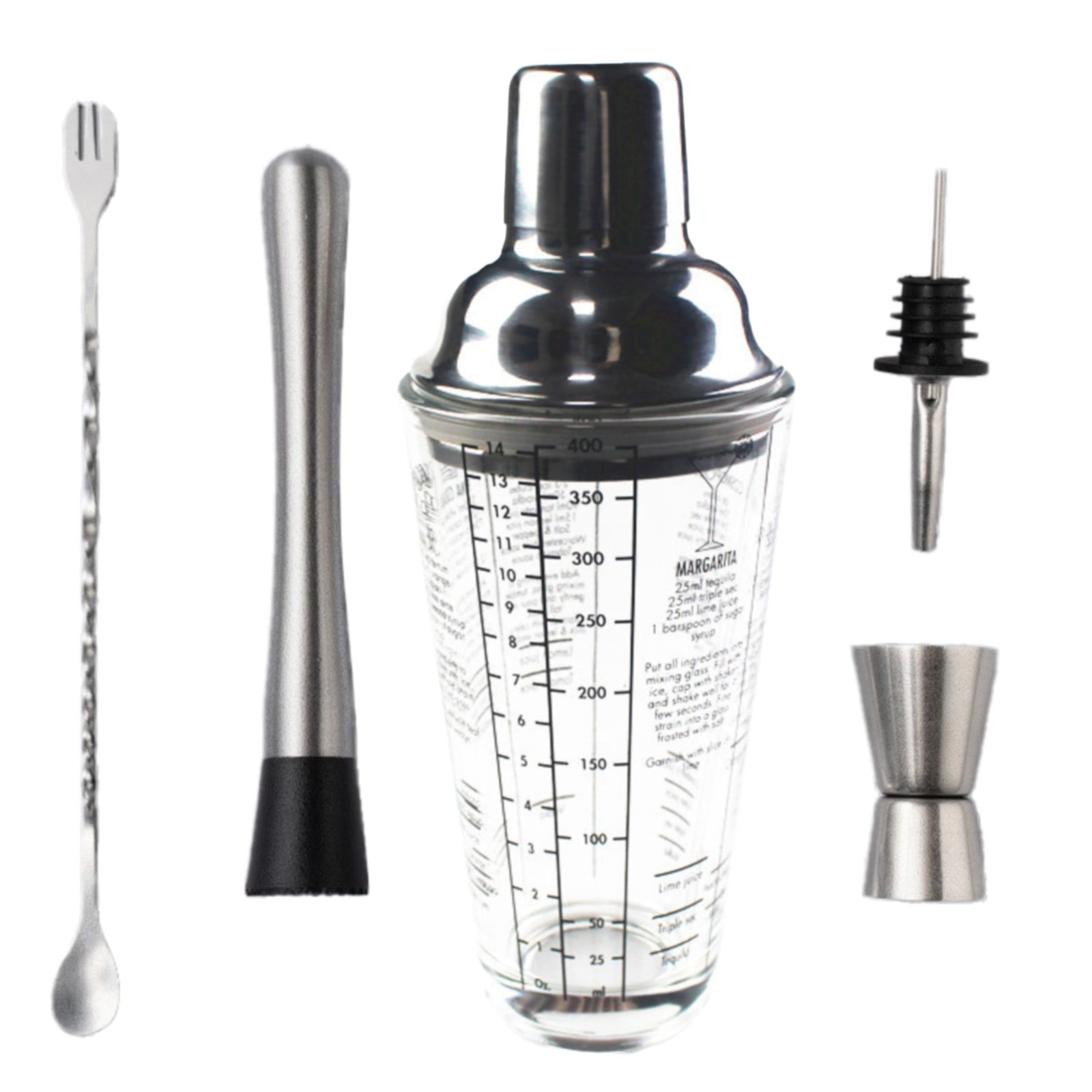 2025 Plan, Kaireo Cocktail Shaker with Scale, Natural Color, Five-Piece ...