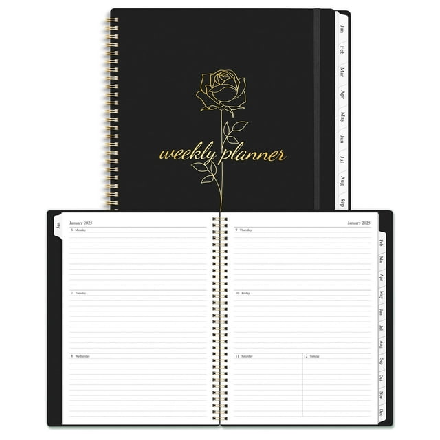2025 Weekly & Monthly Planner, Spiral-bound Calendar with Tabs, Jan-Dec ...