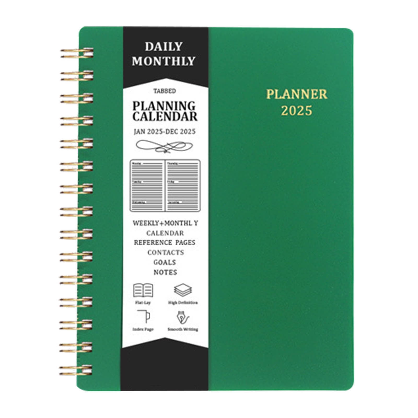 2025 Planner - Weekly and Monthly Planner, 12 Month Hard Coil Notebook ...