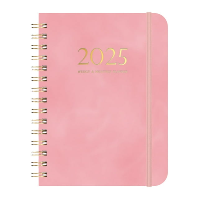 2025 Planner Weekly and Monthly Spiral Bound Calendar Planner Book ...