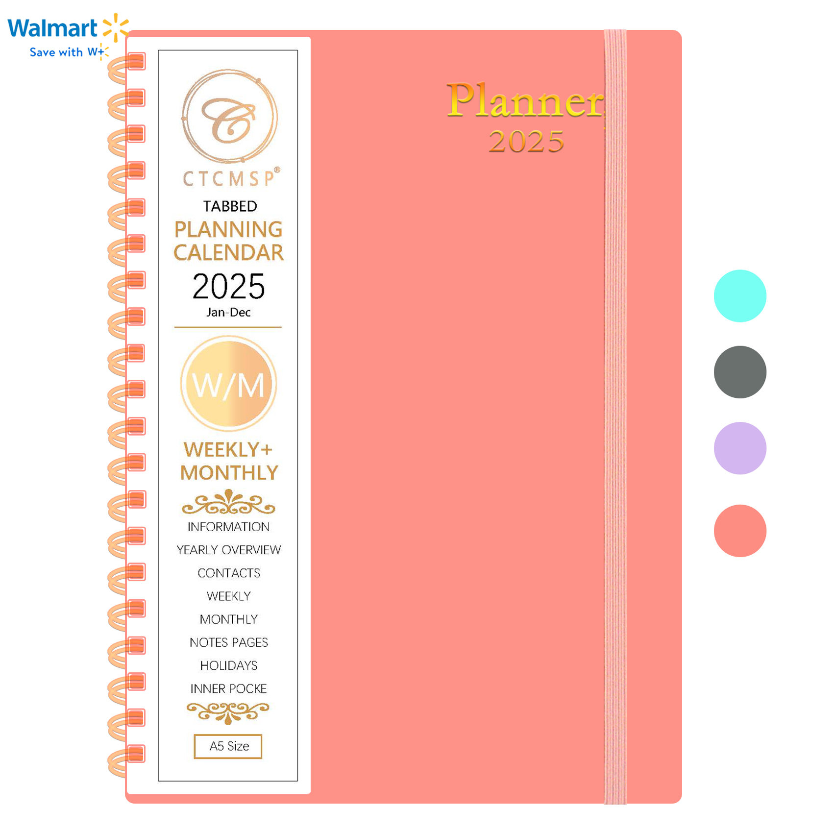 2025 Planner Years Calendar Notebook（Jan-Dec.2025,6.3"x8.5"),Daily ...