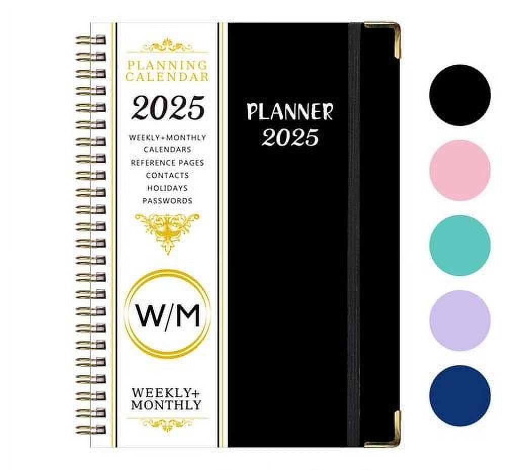 2025 Planner with Dividers, Double Wire Binding and Inner Pocket, for ...