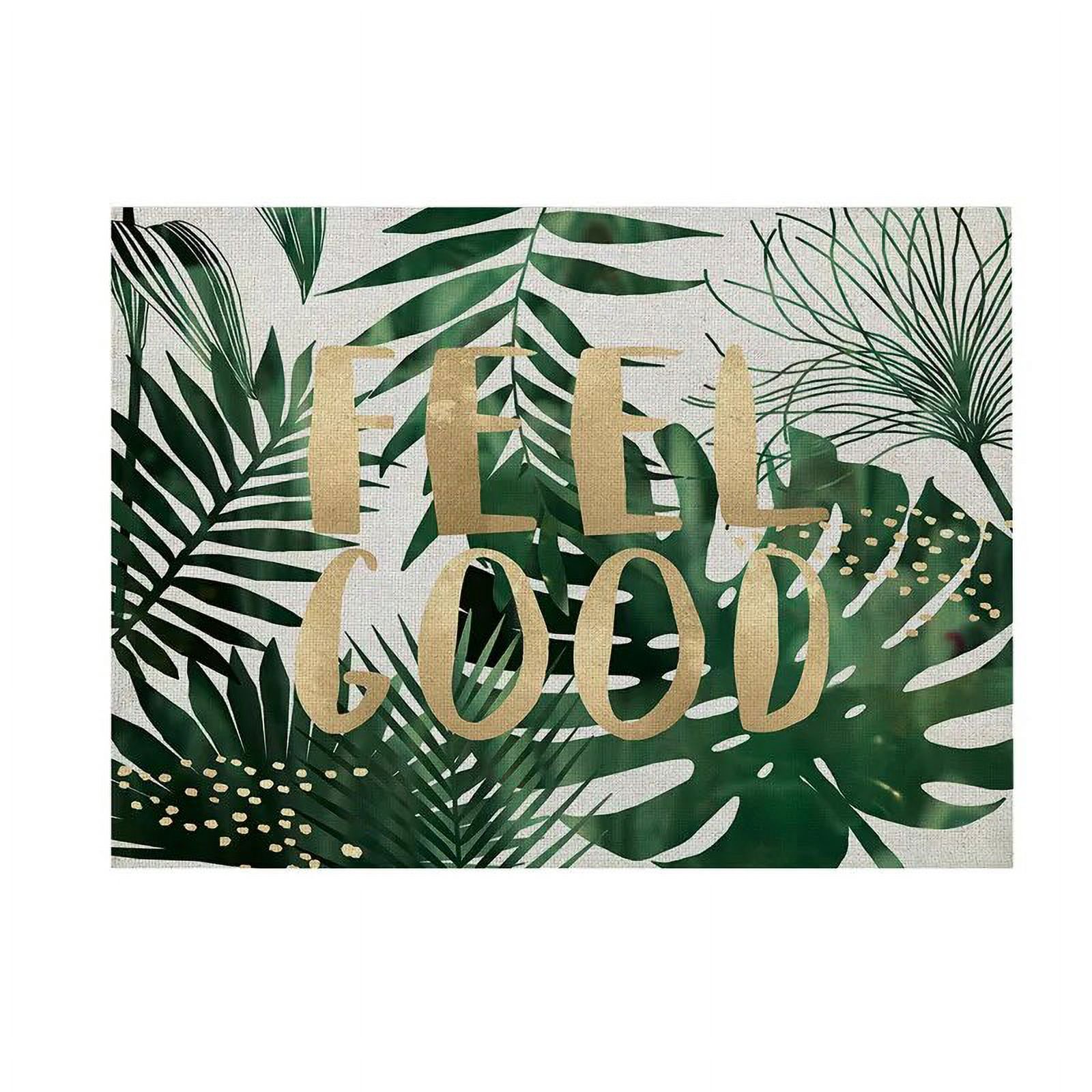 2025 Plant Leaves Pattern Kitchen Placemat Letter rative Table Mats ...