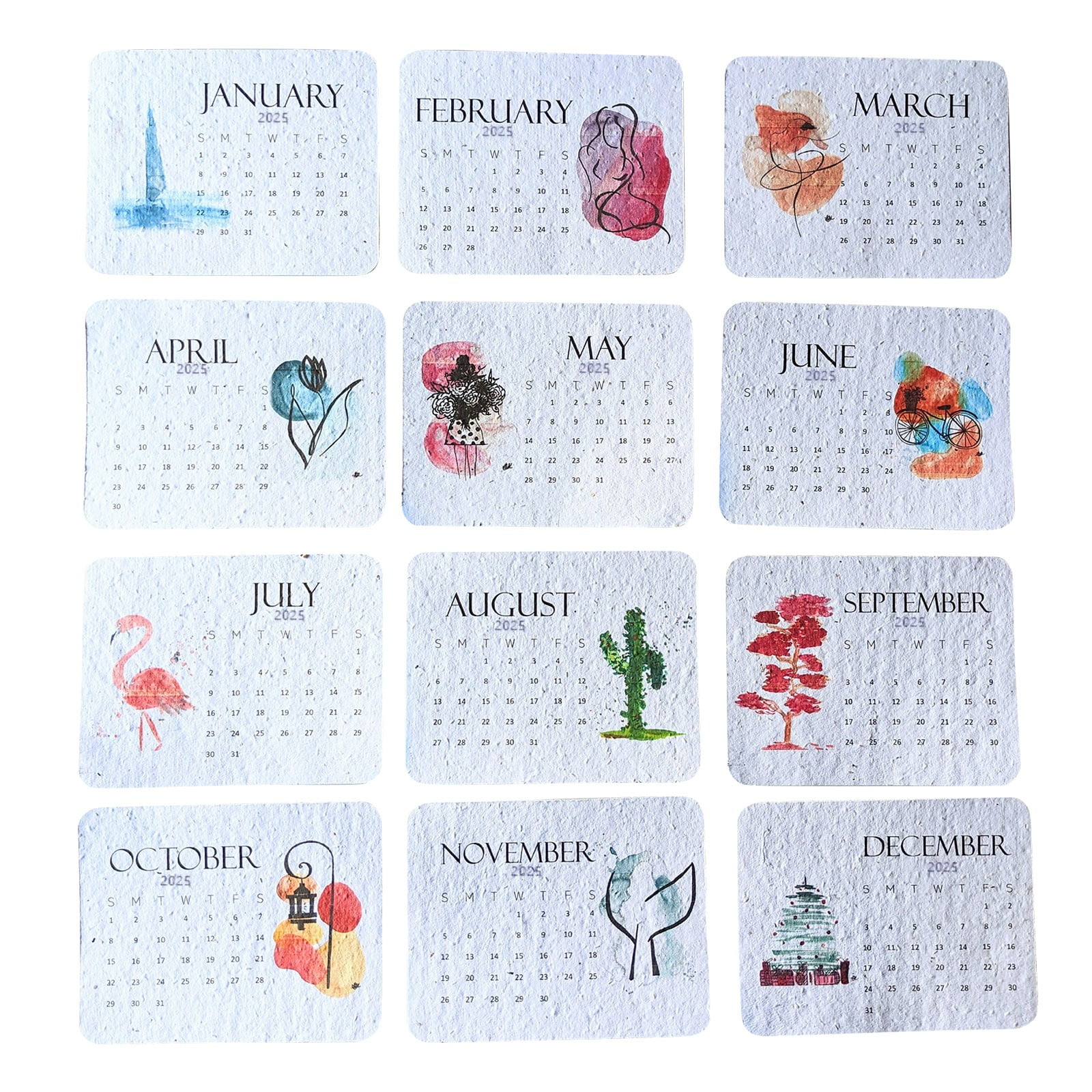 2025 Plantable Seed Calendar, Eco-Friendly Greenery Planner with ...