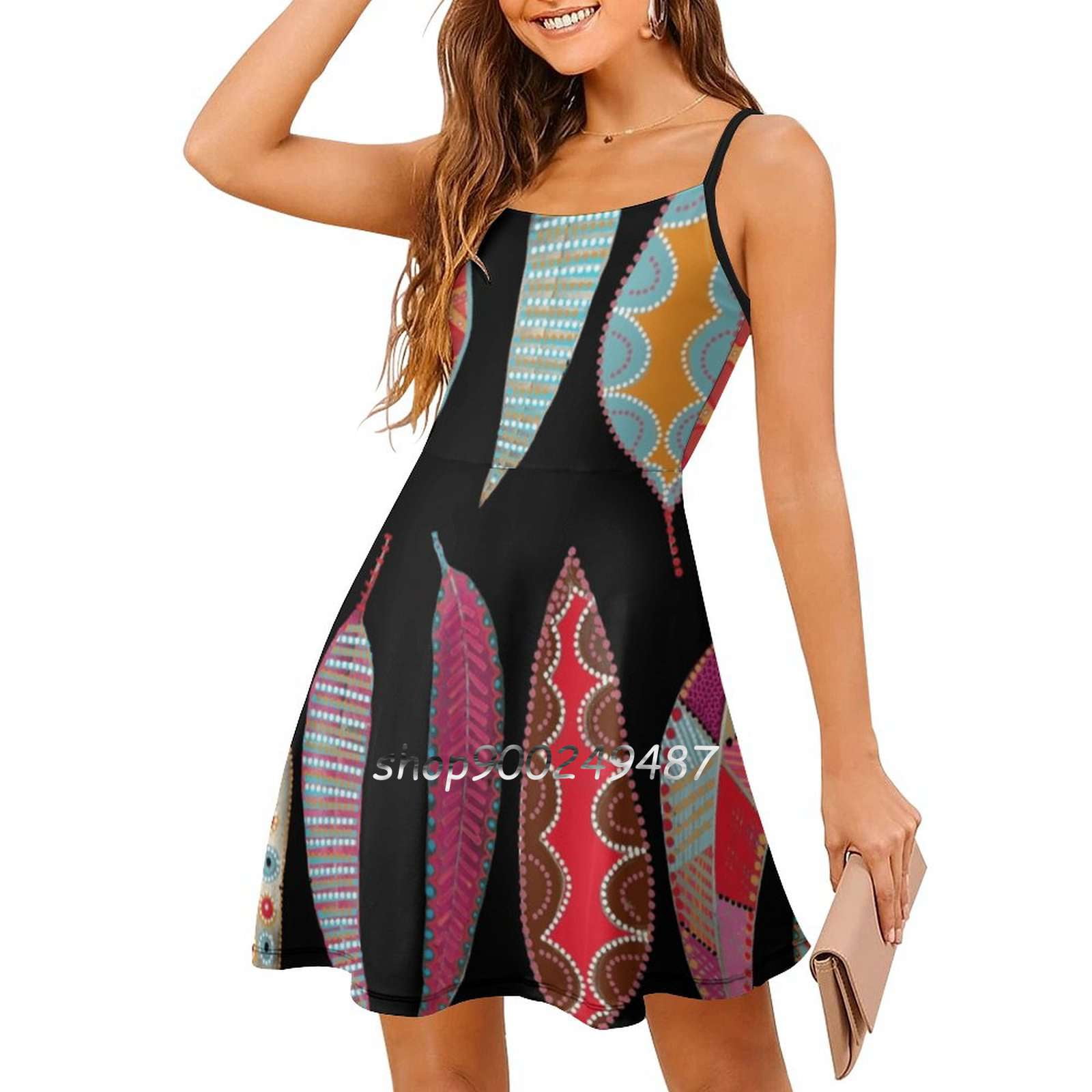 2025 Playing With Pattern Square Neck Dress New Plus Size Elegant Women ...