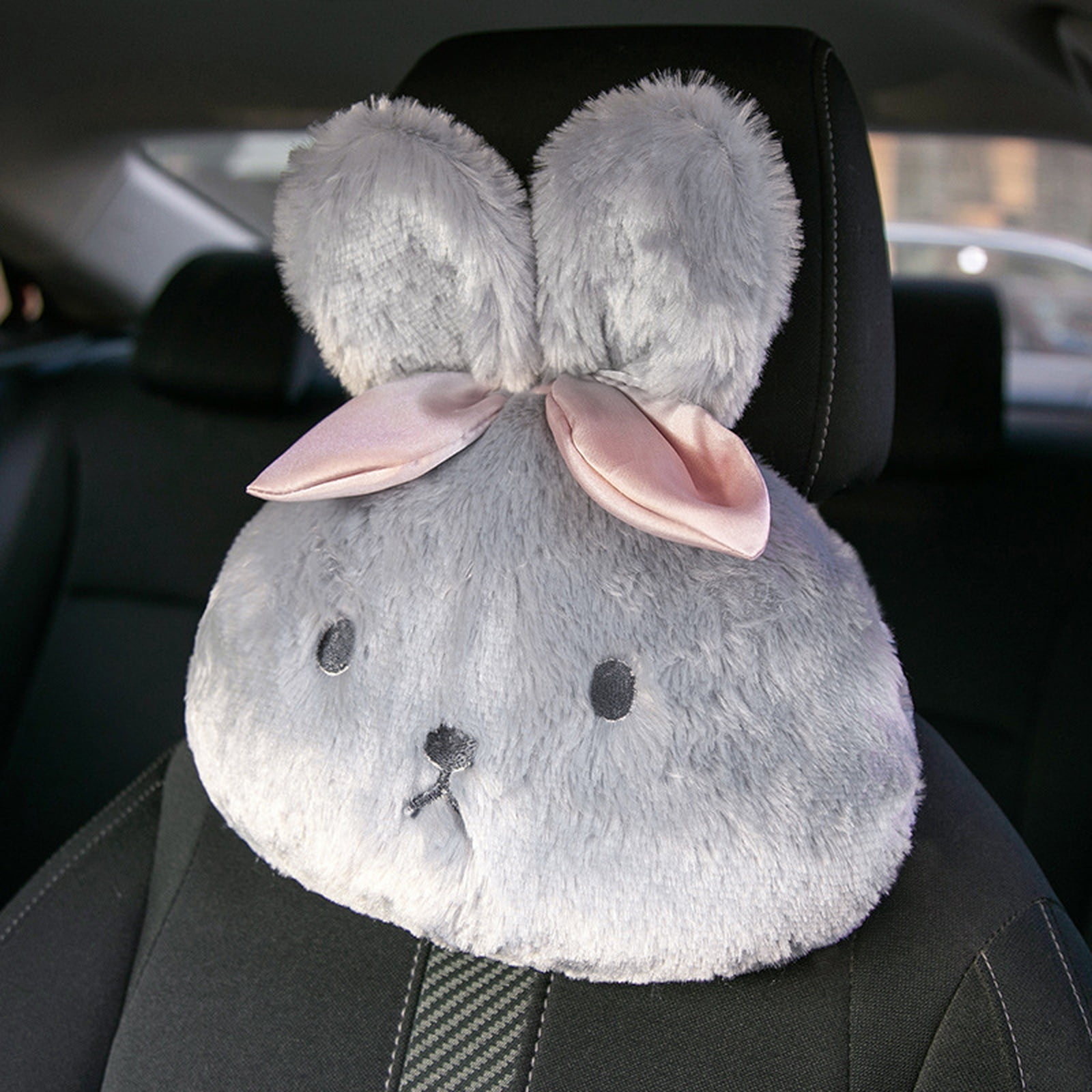 2025 Plush Car Headrest Neck Pillow & Lumbar Support - Cute Cartoon ...