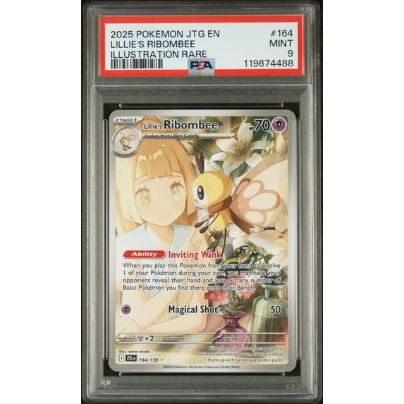 2025 Pokemon Journey Together Illustration Rare Lillie's Ribombee #164 ...