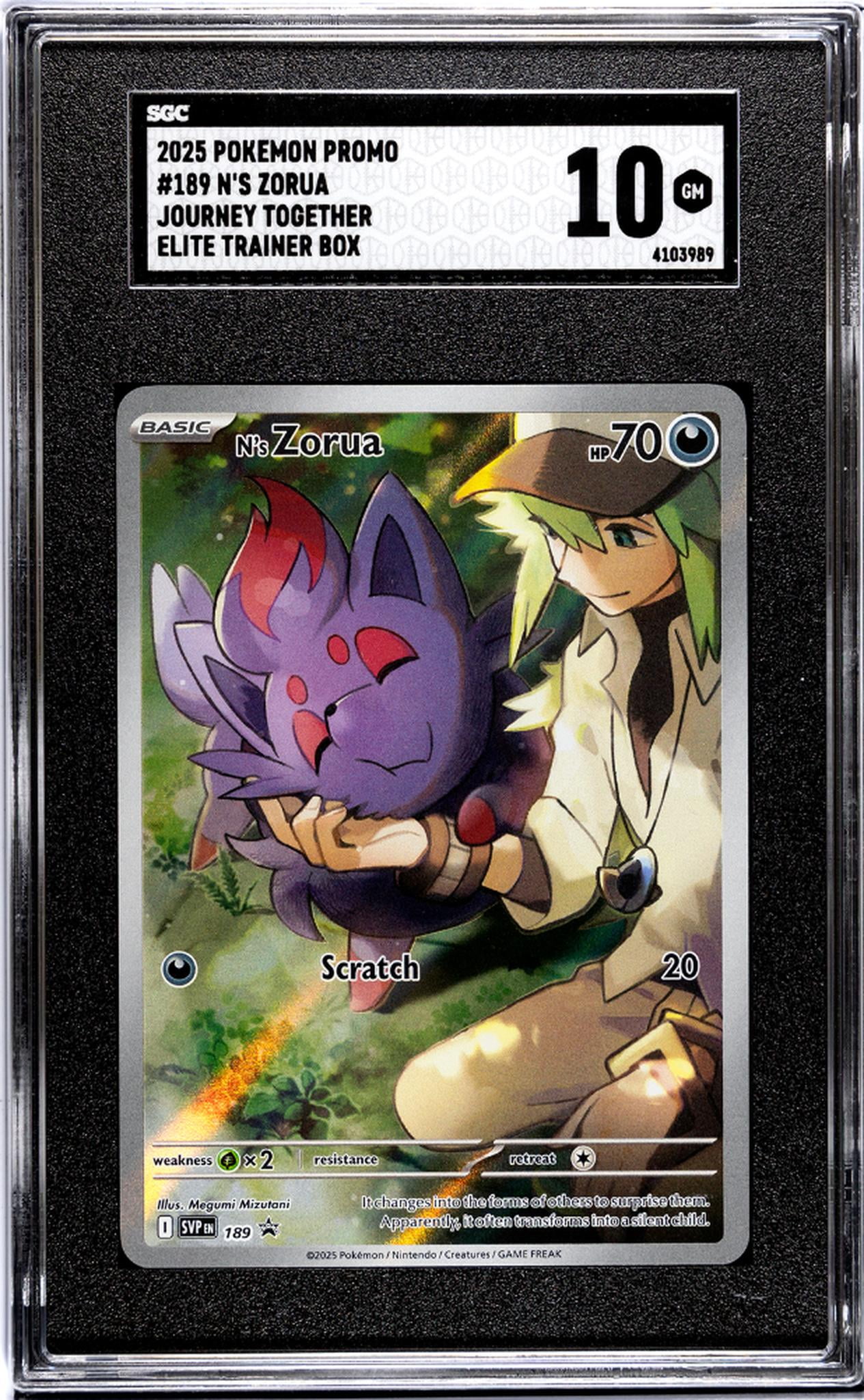 2025 Pokemon Promo #189 N's Zorua Journey Together Elite Trainer Box ...