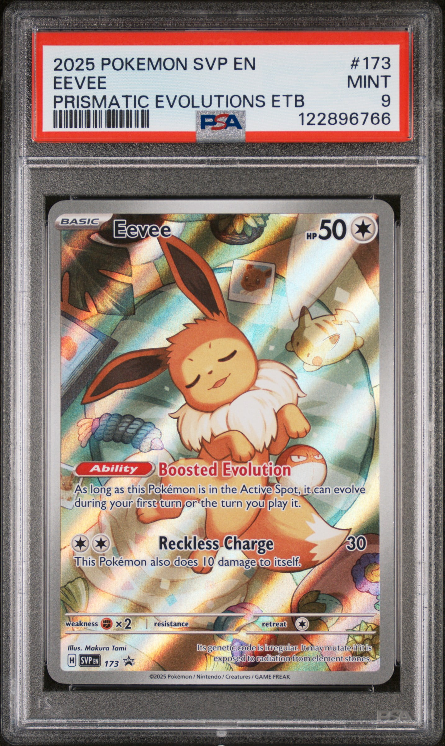 2025 Pokemon SVP EN Prismatic Evolutions ETB Eevee #173 PSA 9 - Walmart.com
