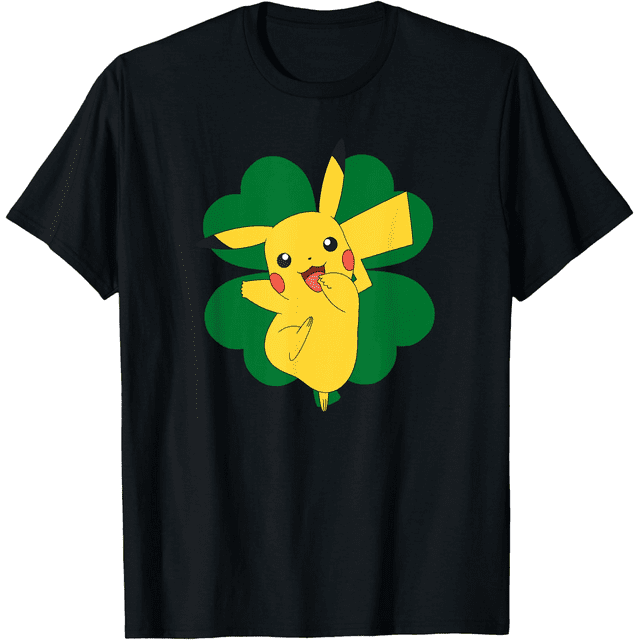 2025 Pokemon St. Patrick's Day Lucky Pikachu T-Shirt Gift For Kid All ...